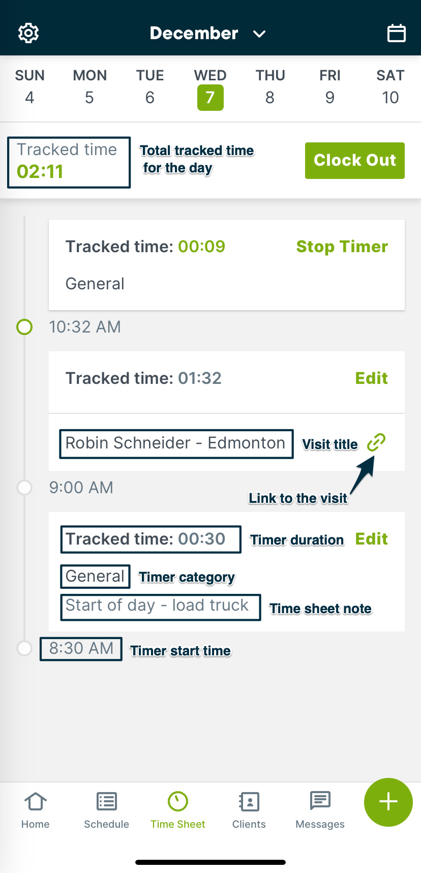 Timers and Time Sheets in the Jobber App – Jobber Help Center