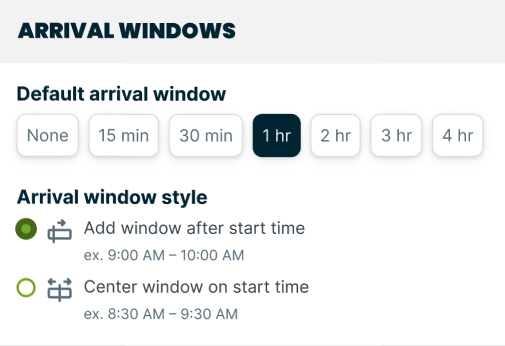 Arrival Windows – Jobber Help Center