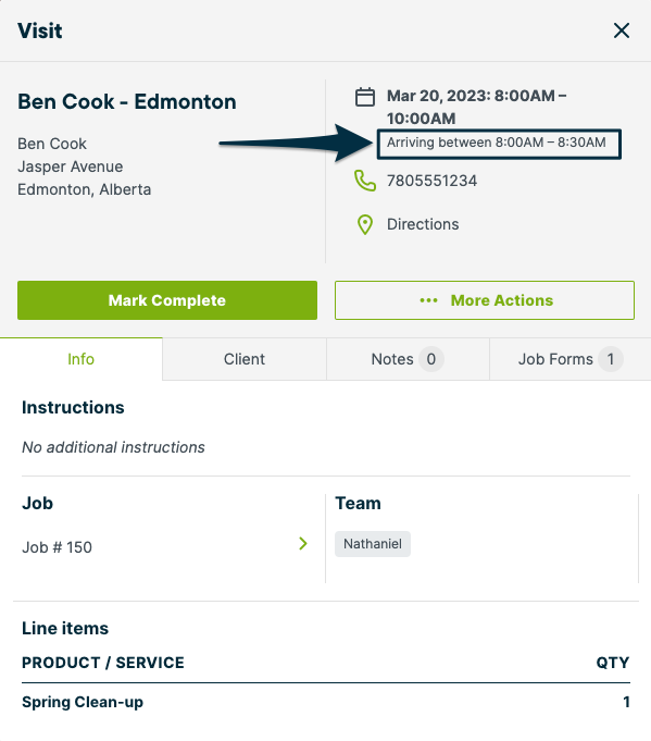 Arrival Windows – Jobber Help Center