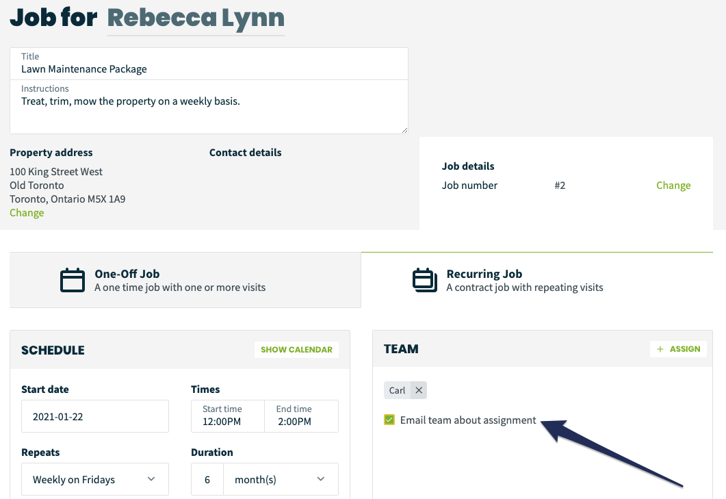 How to Remind your Team about their Assignments – Jobber Help Center