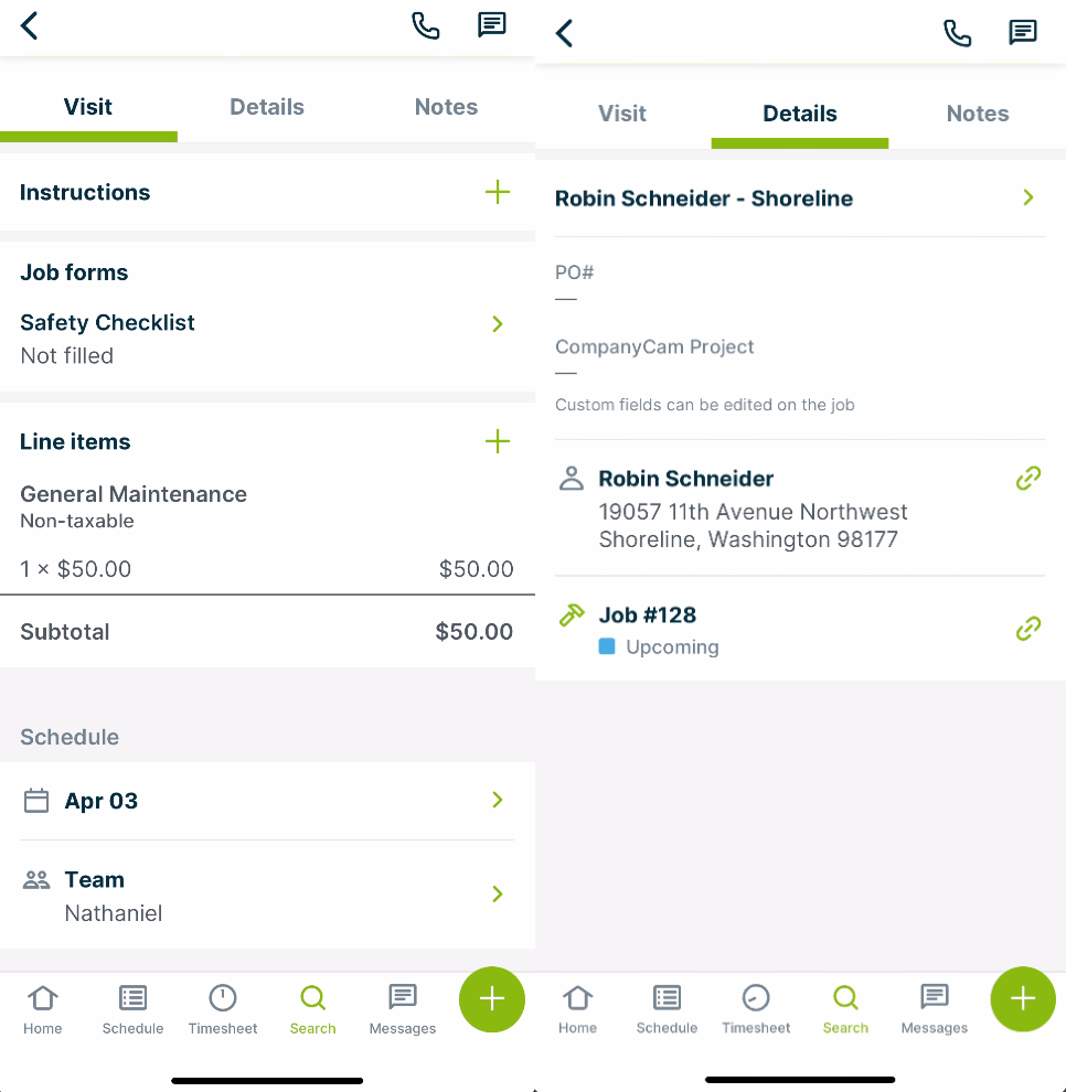 Schedule in the Jobber App – Jobber Help Center