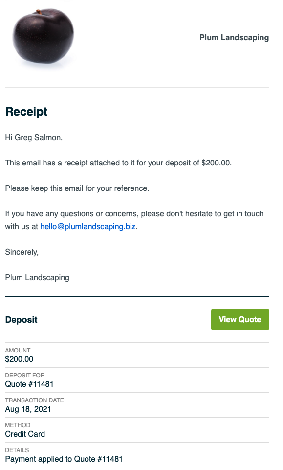 Deposits on Quotes – Jobber Help Center