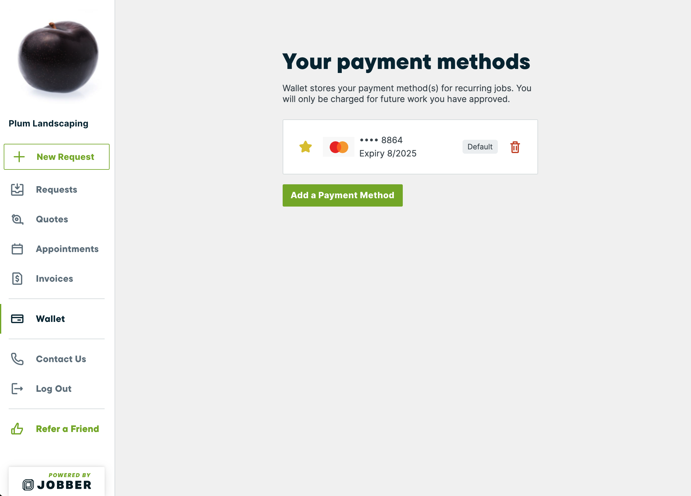 Request your Clients Save a Payment Method for Jobber Payments – Jobber Help Center