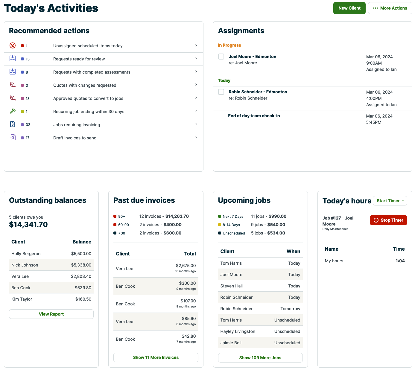 Dashboard – Jobber Help Center