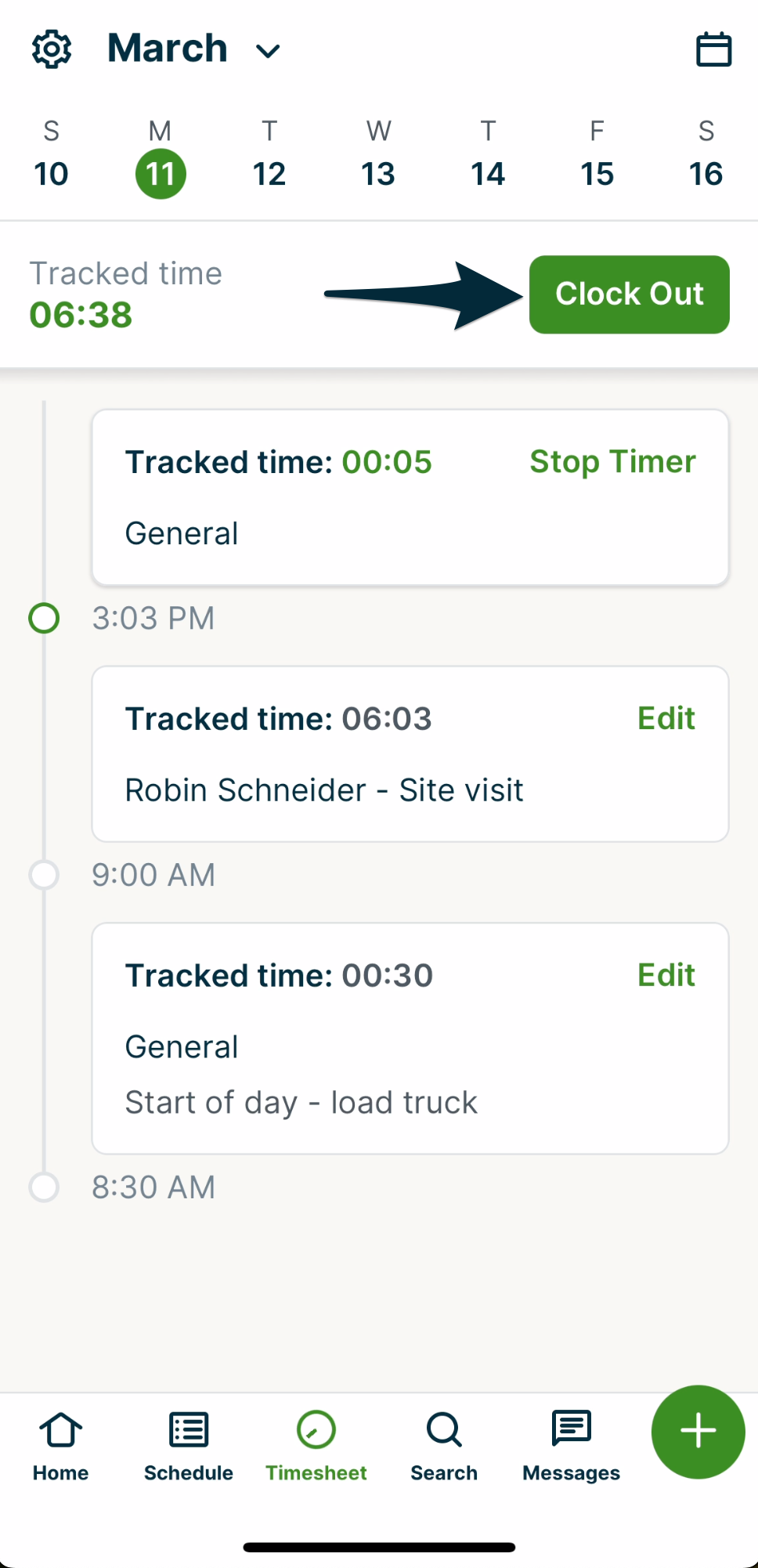 Timers and Time Sheets in the Jobber App – Jobber Help Center