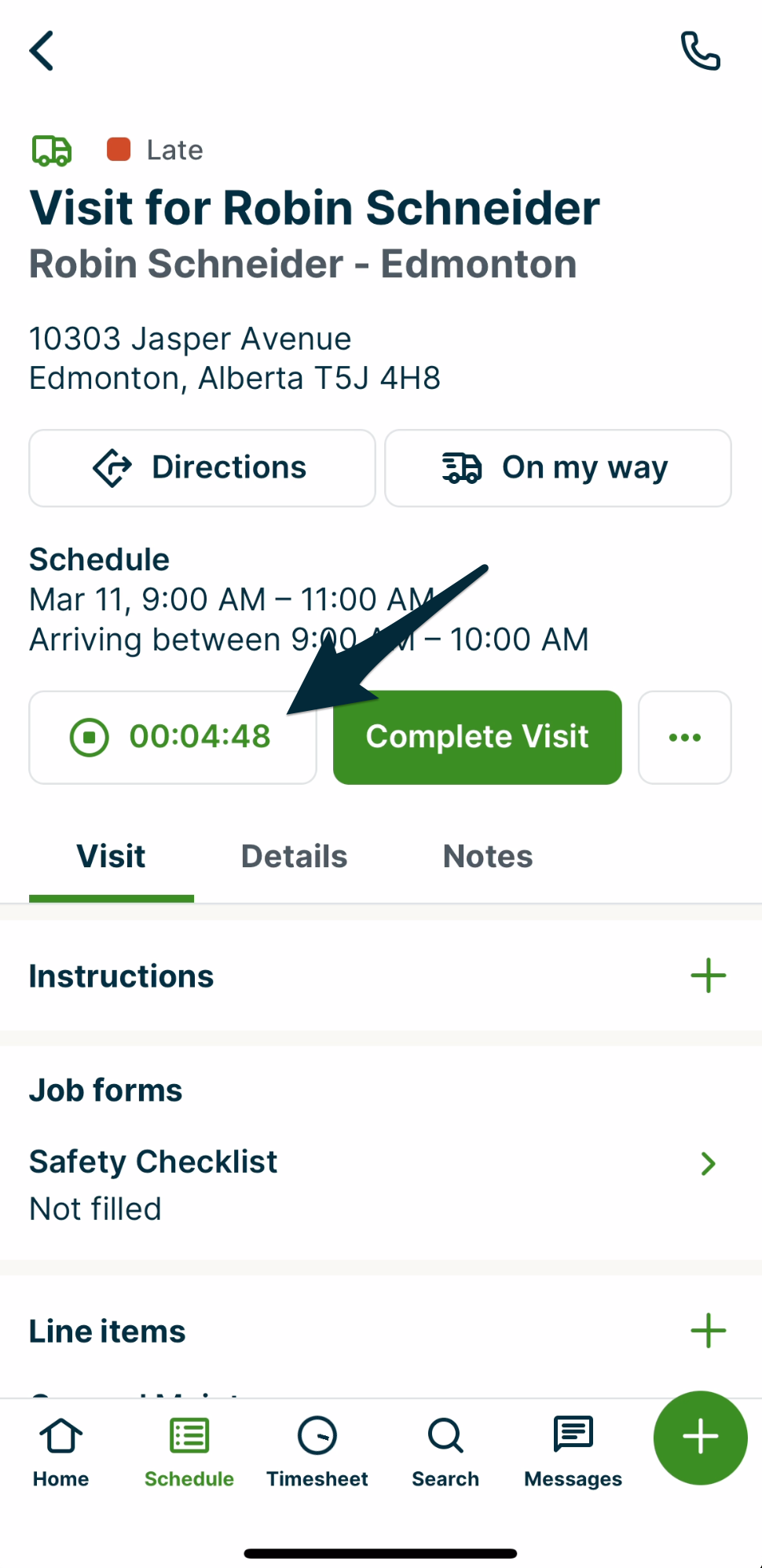 Timers and Time Sheets in the Jobber App – Jobber Help Center