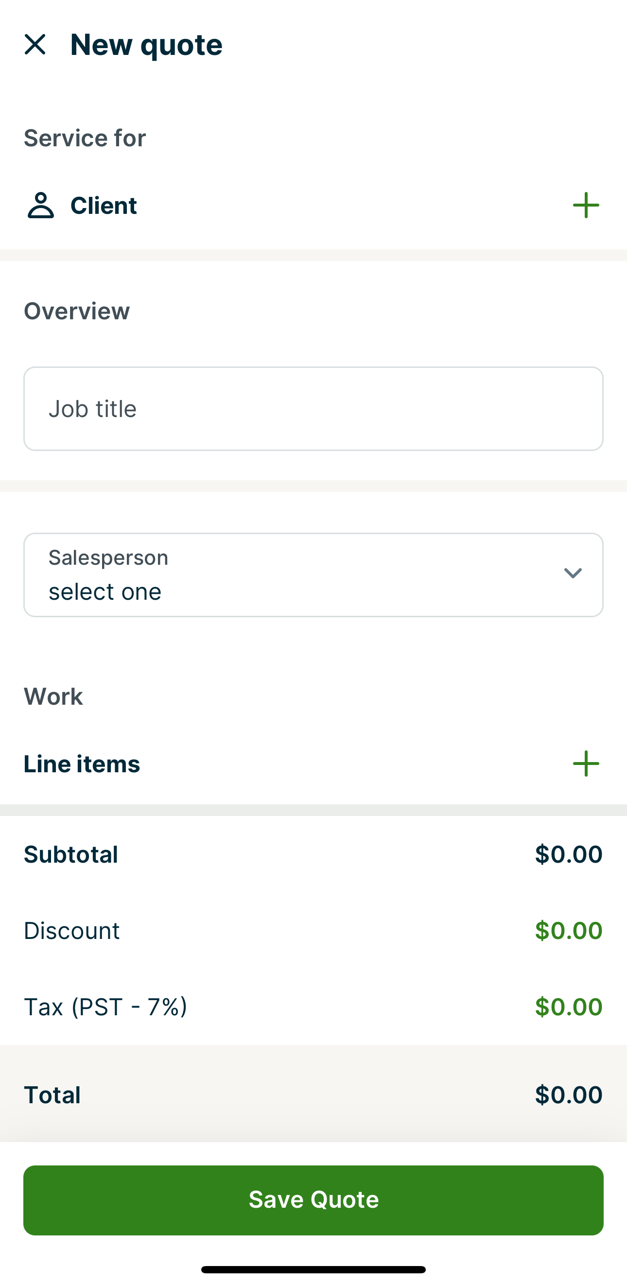 Quotes in the Jobber App – Jobber Help Center