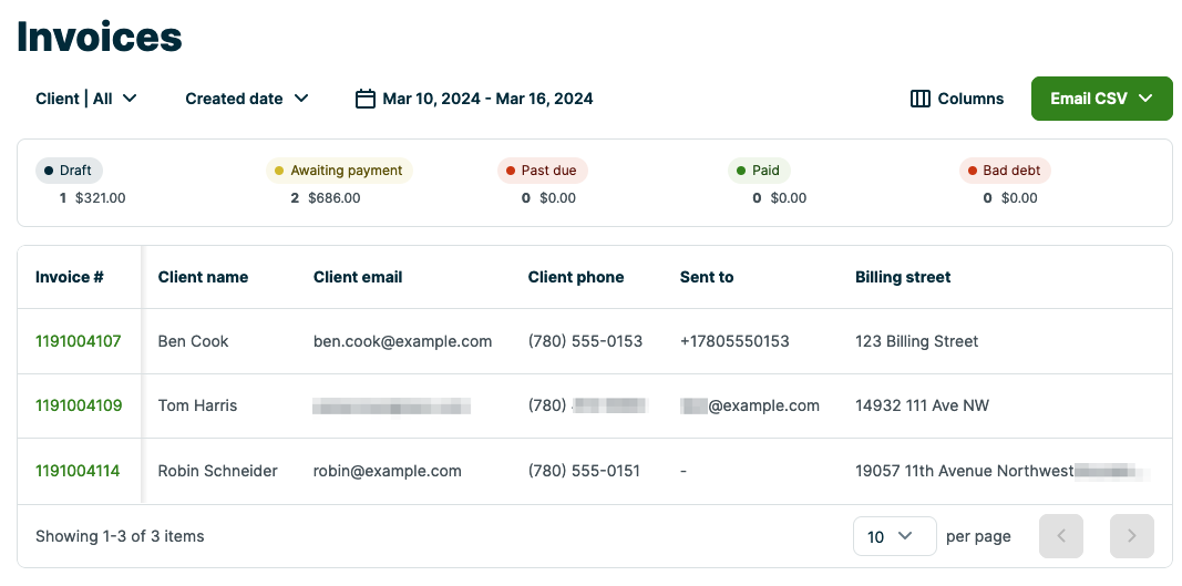 Invoices Report – Jobber Help Center