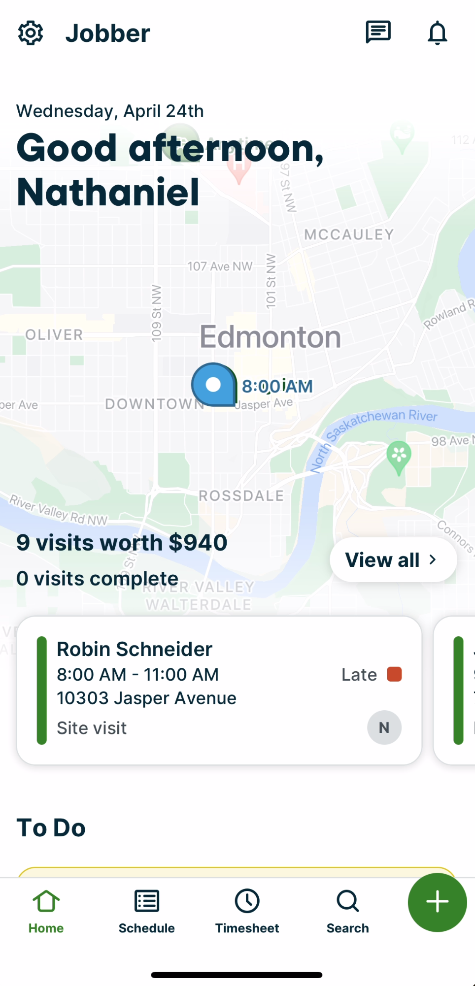 Home in the Jobber App – Jobber Help Center