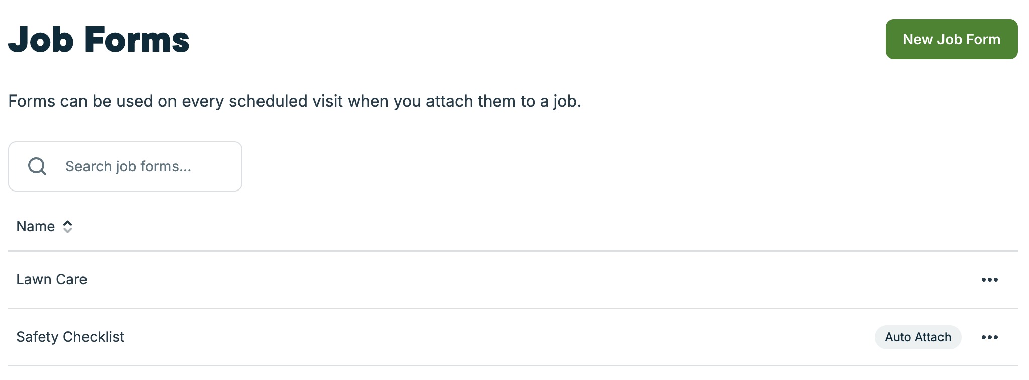 Job Forms – Jobber Help Center