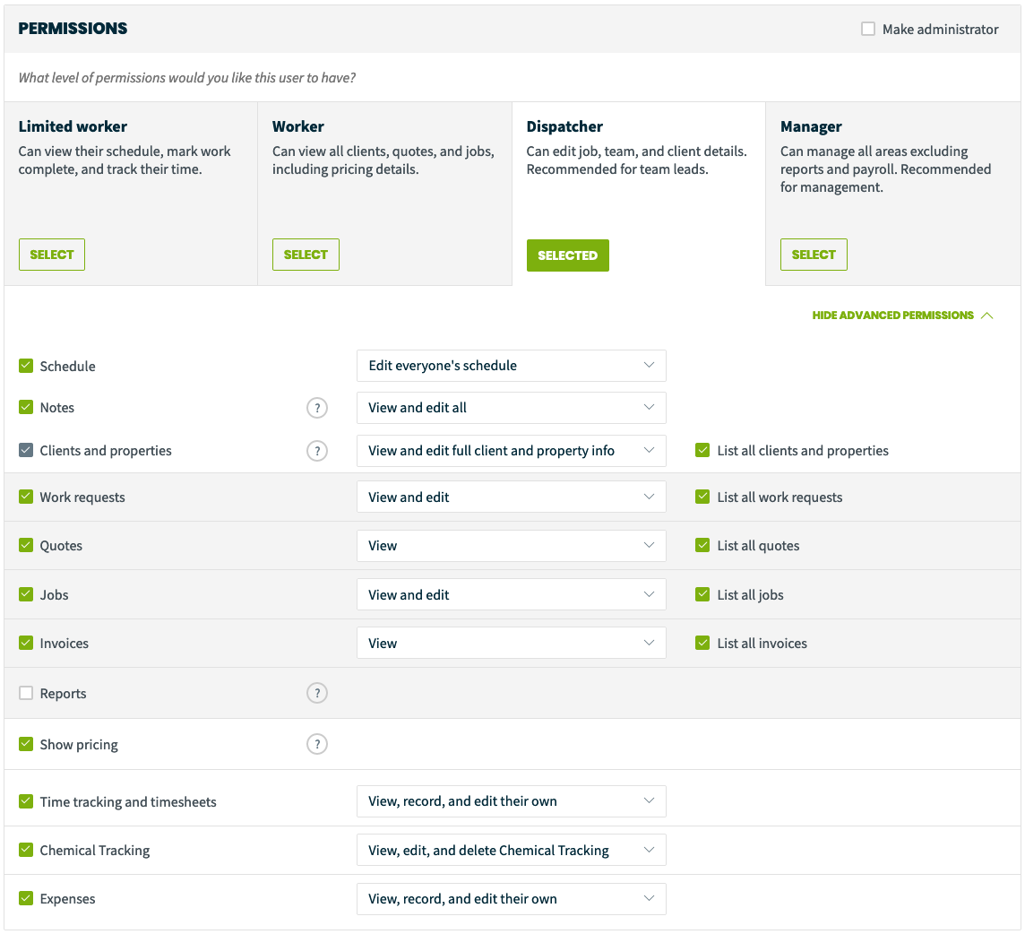 User Permissions Jobber Help Center