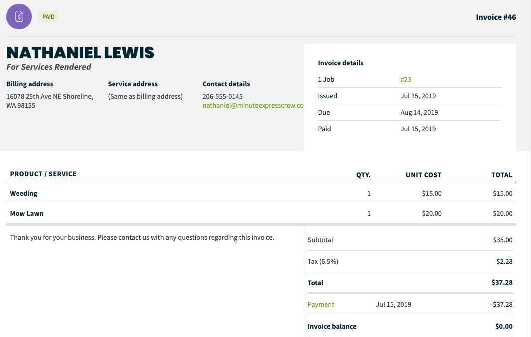 Invoice Basics – Jobber Help Center