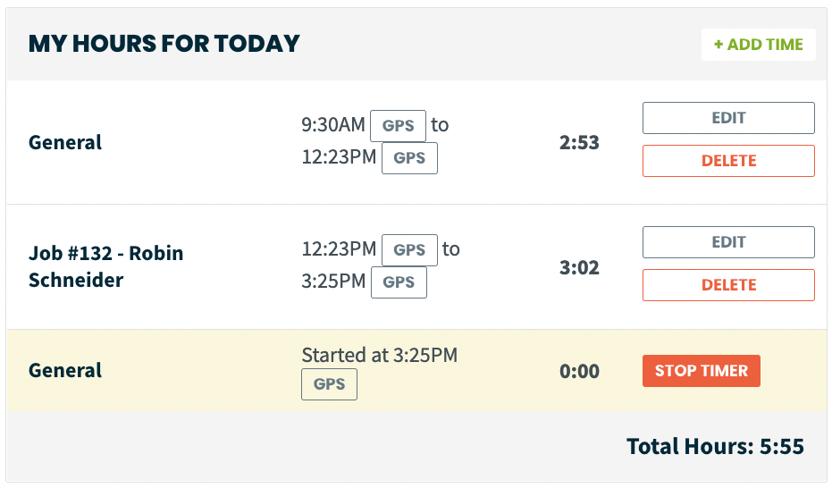 Timesheets – Jobber Help Center