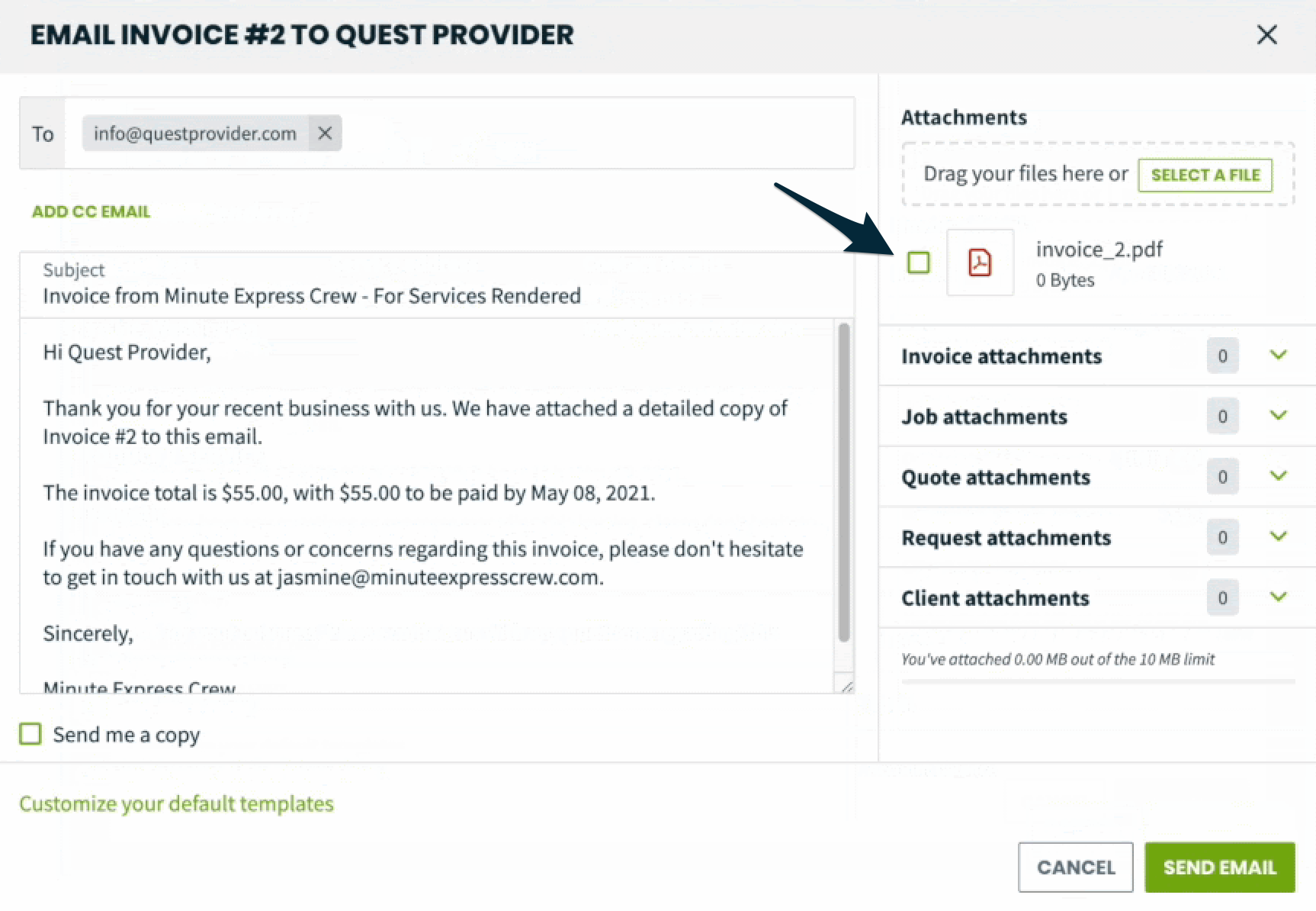 Emails and Text Messages Settings – Jobber Help Center