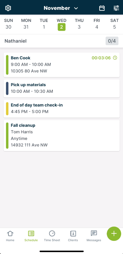 Schedule in the Jobber App – Jobber Help Center